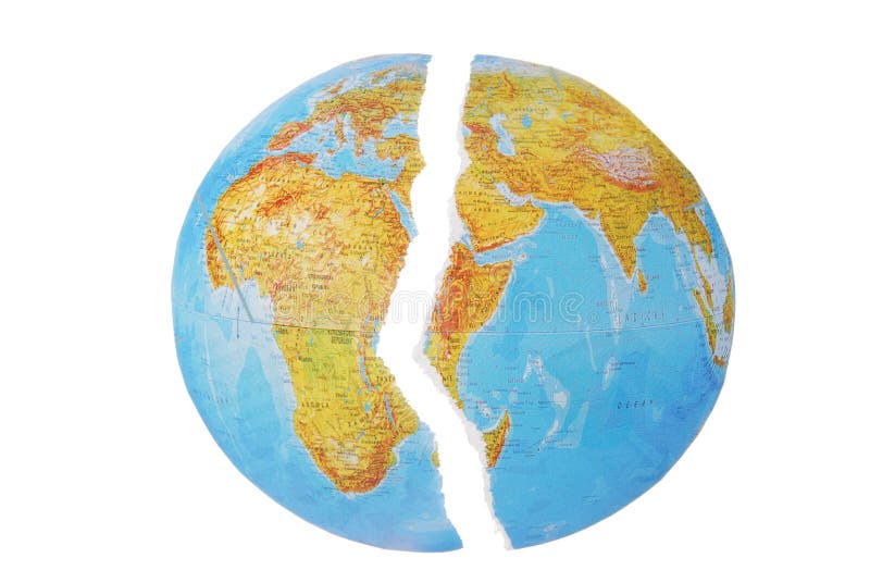 Fragmento Rasgado De Un Mapa Foto de archivo - Imagen de mundo, rasgado ...