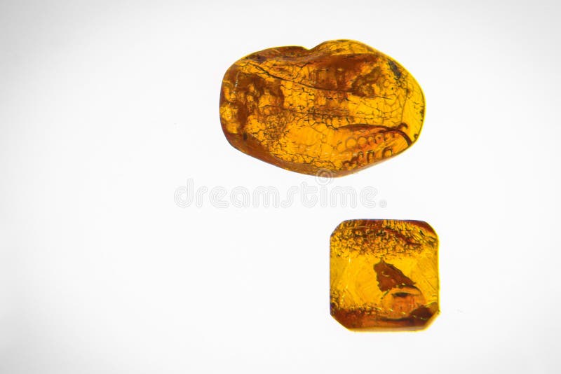 Fragments of Amber Close-up. Natural Amber with Pieces of Antiquities ...
