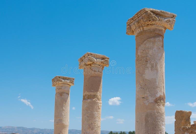 Fragments of Ancient Columns Stock Photo - Image of archaeology, object ...