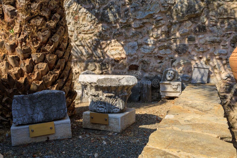 Fragments of Antique Bas-reliefs. Background with Selective Focus and ...