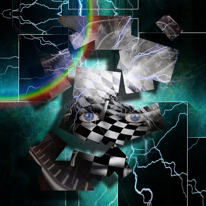 Fragments of consciousness stock illustration. Illustration of design ...