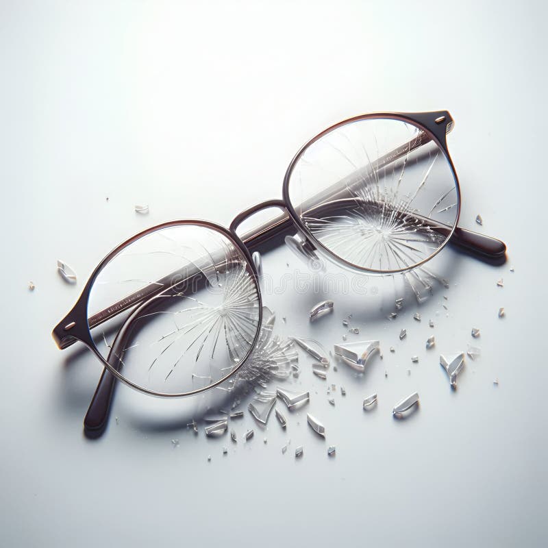 Fragments of Glass: a Desk Scene of Disarray, Generative AI. Stock ...