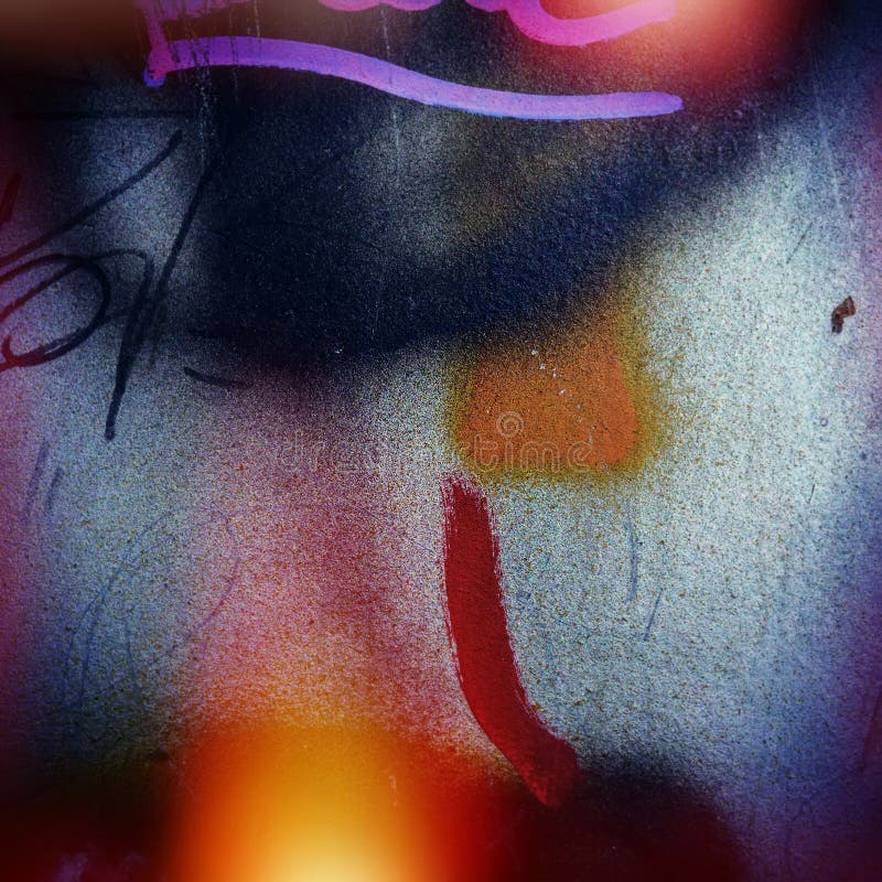 Fragments of Graffiti and Bright Fragments of Traces of Paint. Stock ...
