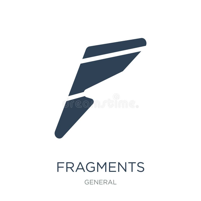 Fragments Icon in Trendy Design Style. Fragments Icon Isolated on White ...