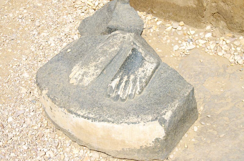 Fragments of the Legs of Statues Stock Image - Image of ancient ...