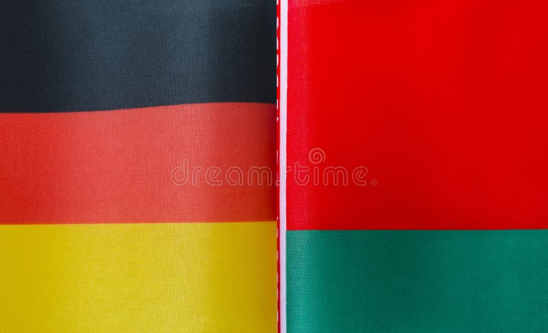 Fragments of the National Flags of Germany and Belarus Stock ...