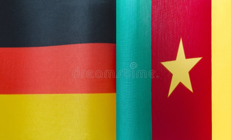 Fragments of the National Flags of Germany and Cameroon Stock ...