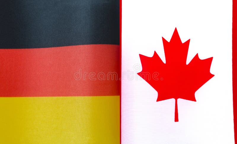 Fragments of the National Flags of Germany and Canada Stock Image ...