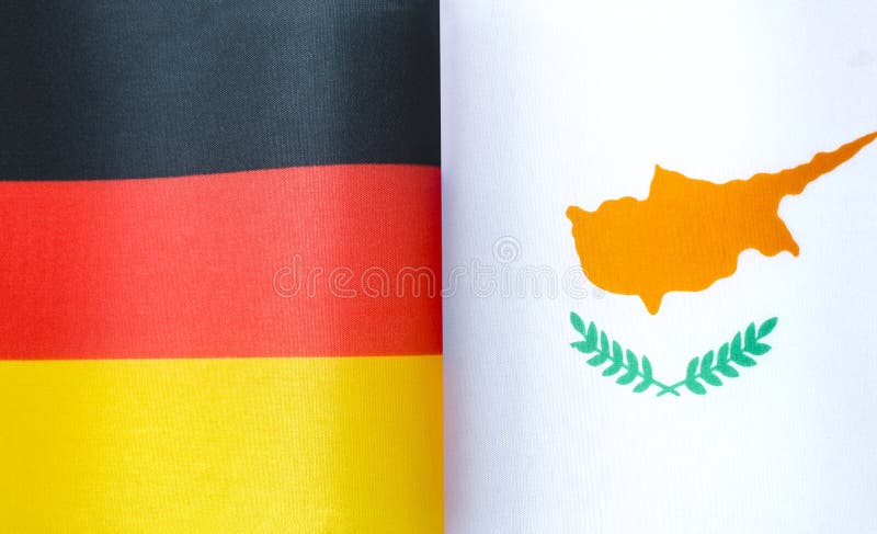 Fragments of the National Flags of Germany and Cyprus Stock Photo ...