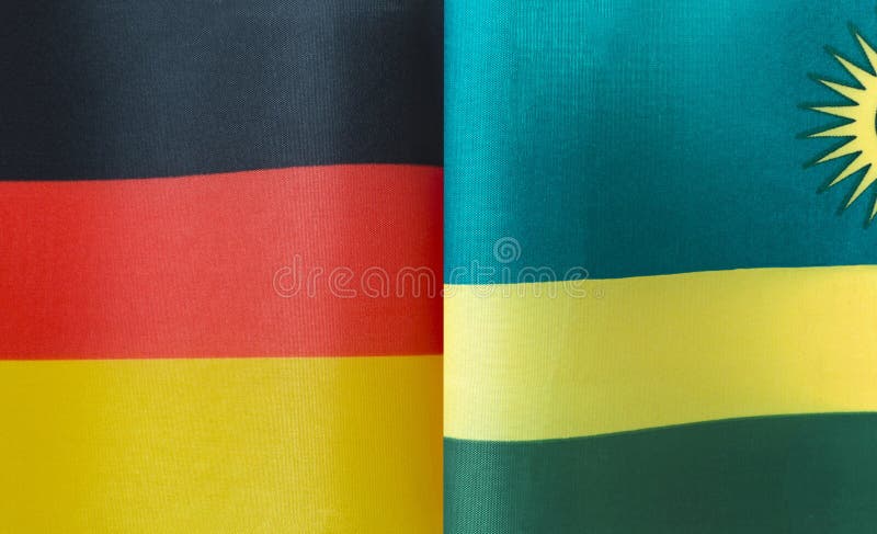 Fragments of the National Flags of Germany and Rwanda Stock Photo ...