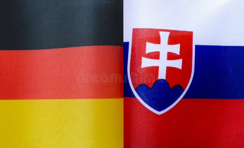 Fragments of the National Flags of Germany and Slovakia Stock Photo ...