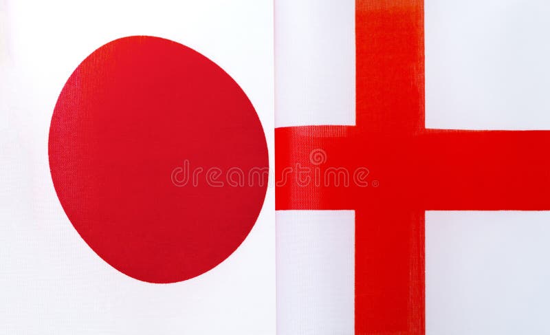 Fragments of the National Flags of Japan and England Stock Illustration ...