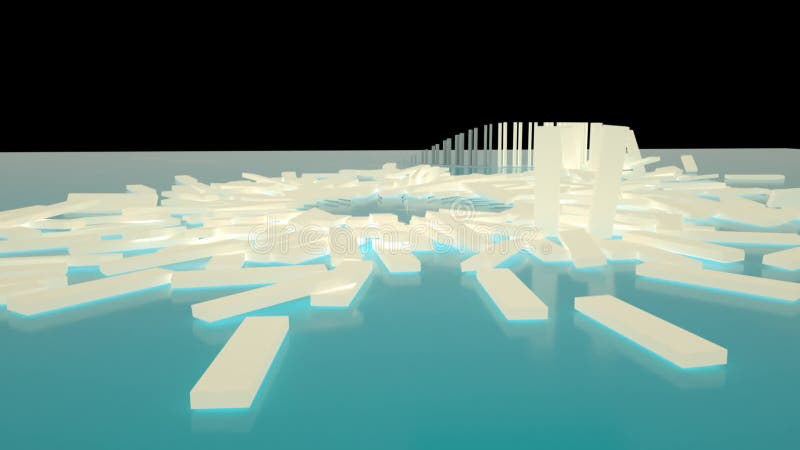 Fragments and Pieces Falling 3D Stock Video - Video of impact ...