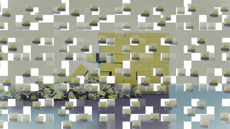 Fragments and Pieces Falling 3D Stock Footage - Video of fragments ...