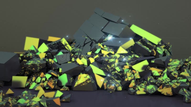 Fragments and Pieces Falling 3D Stock Footage - Video of freedom ...