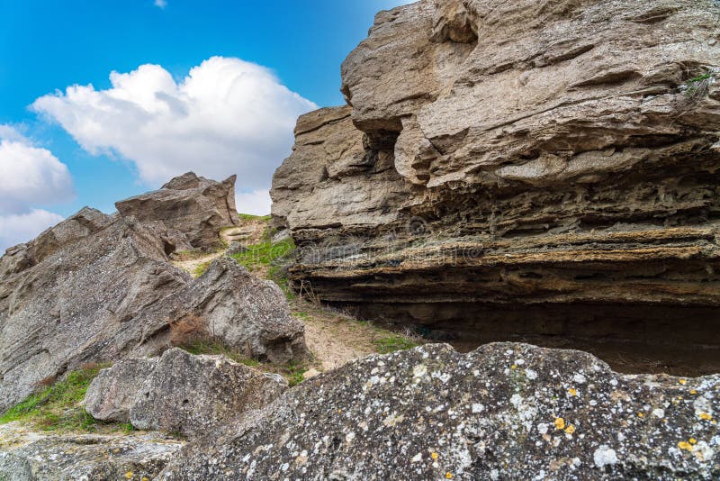 Fragments of Rocks in Highlands Stock Image - Image of layers ...