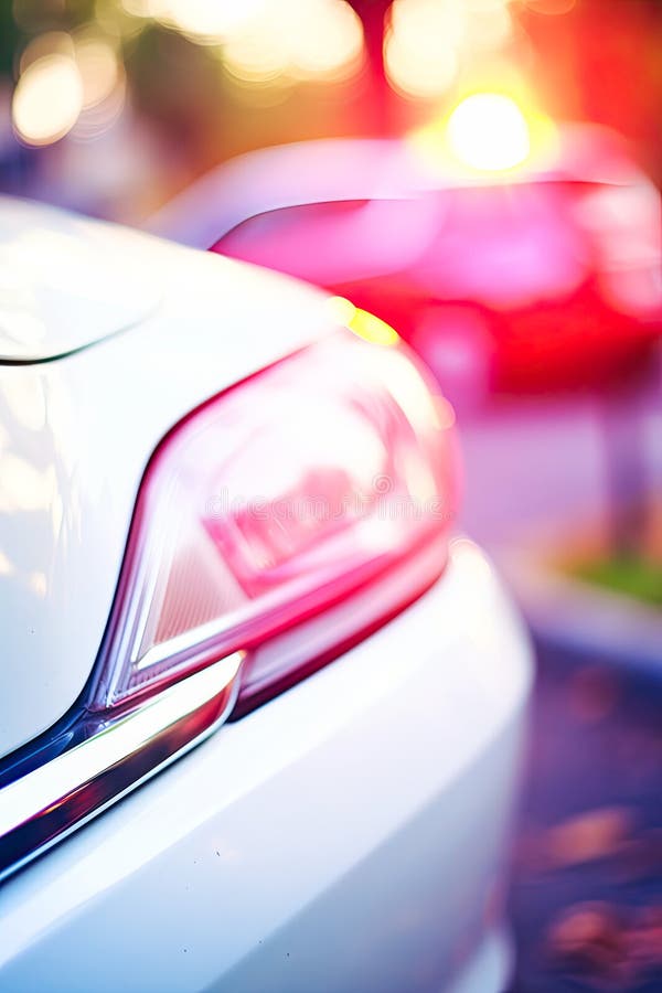 Fragments of a White Modern Car Stock Photo - Image of frost, metal ...