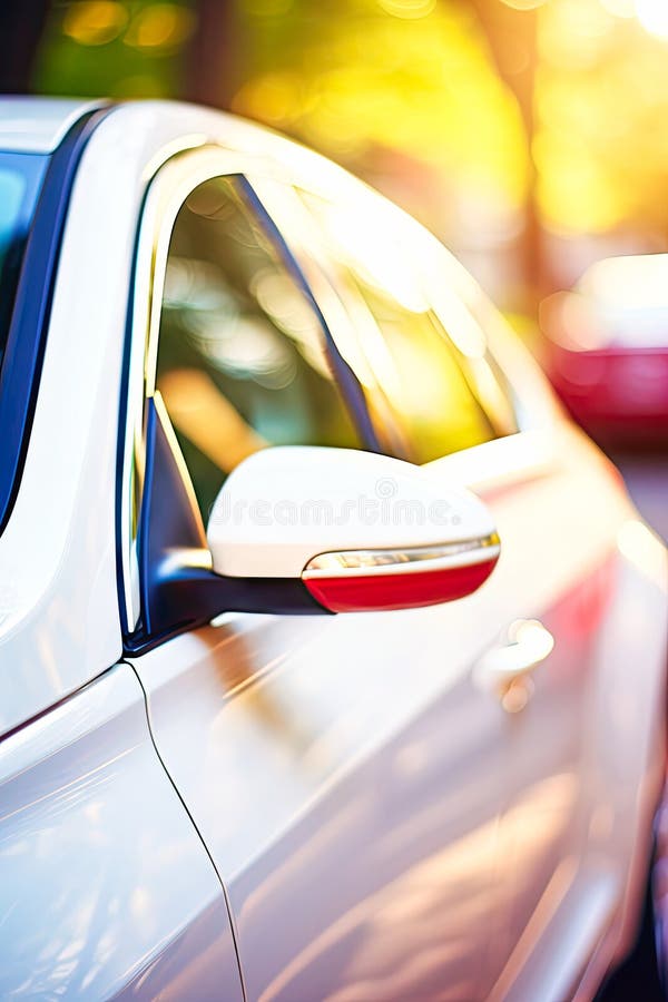 Fragments of a White Modern Car Stock Photo - Image of design, outdoors ...