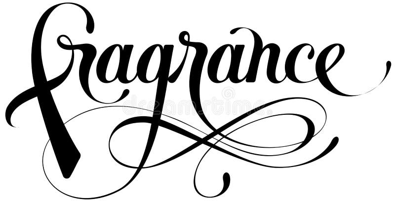 Fragrance - Custom Calligraphy Text Stock Vector - Illustration of ...