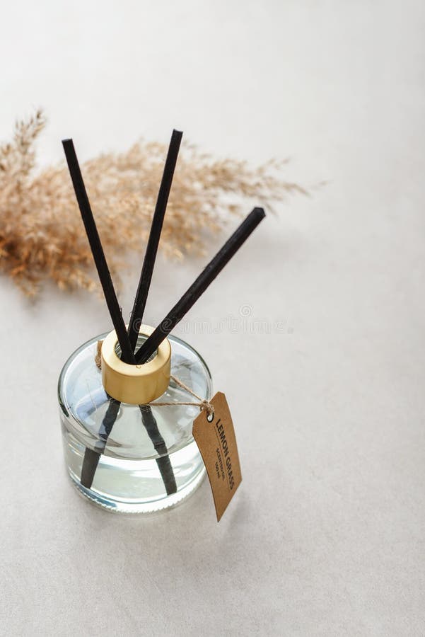 Fragrance Diffuser for Home on Light Concrete Background Stock Image ...
