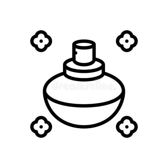 Black Line Icon for Fragrance, Perfume and Aromatic Stock Vector ...