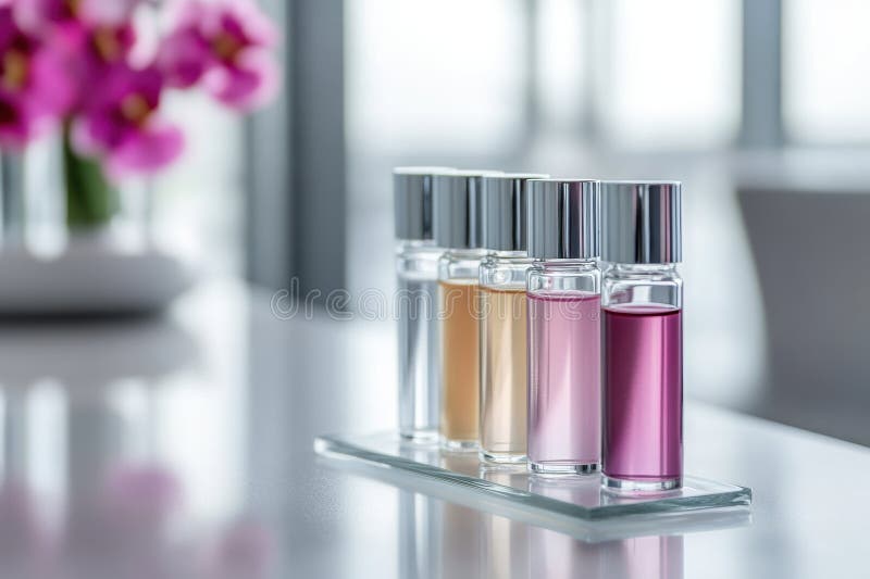 Fragrance Testing Station, Chic Laboratory with Minimalist Decor ...