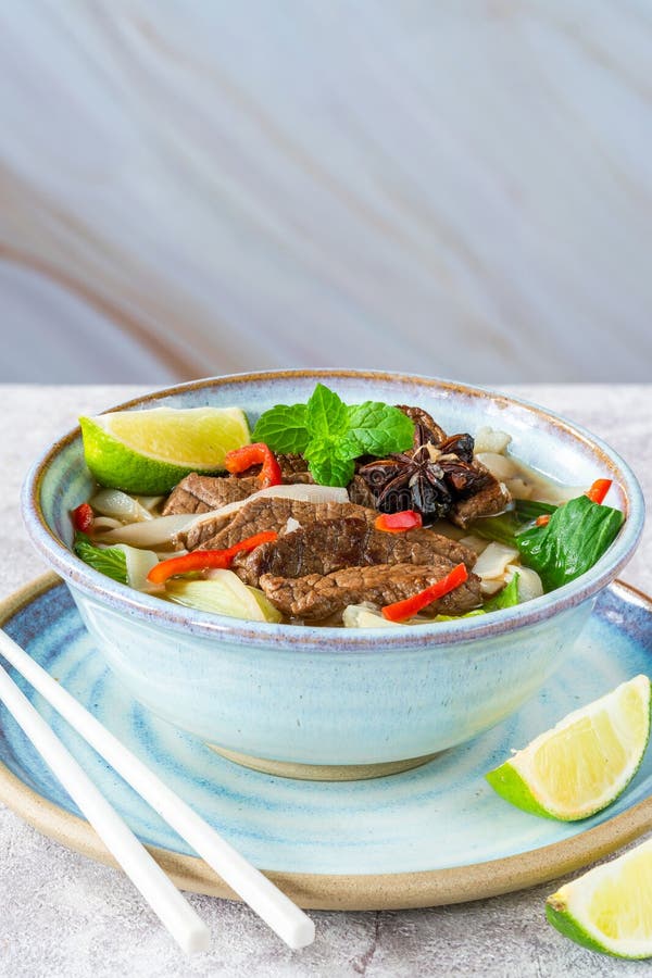 Fragrant Beef and Noodle Soup Stock Image - Image of asian, choi: 189399745