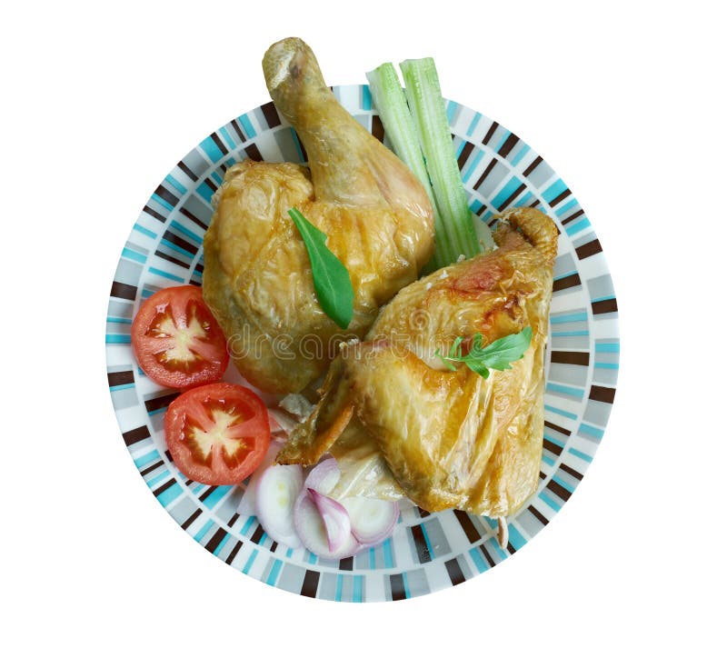 Fragrant chicken. stock image. Image of pollo, meal, salad - 72177671