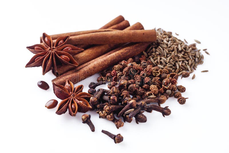 Fragrant Chinese Five Spices on a White Background Stock Image - Image ...