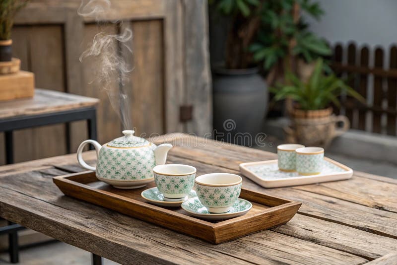 Fragrant Chinese Tea. on a Rustic Background Stock Image - Image of ...