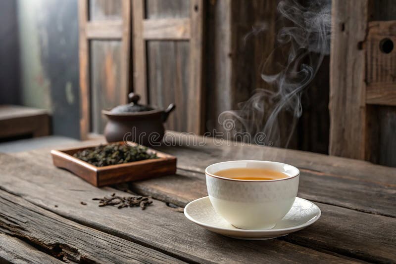 Fragrant Chinese Tea. on a Rustic Background Stock Image - Image of ...