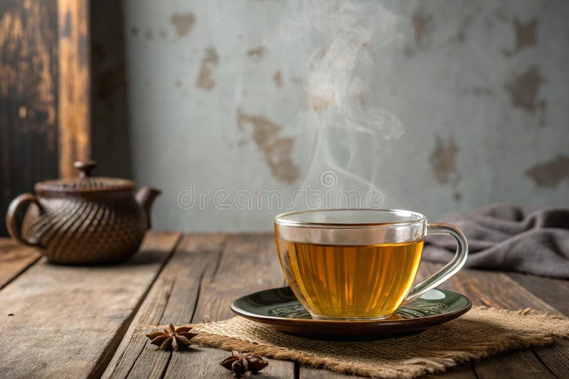 Fragrant Chinese Tea. on a Rustic Background Stock Photo - Image of ...