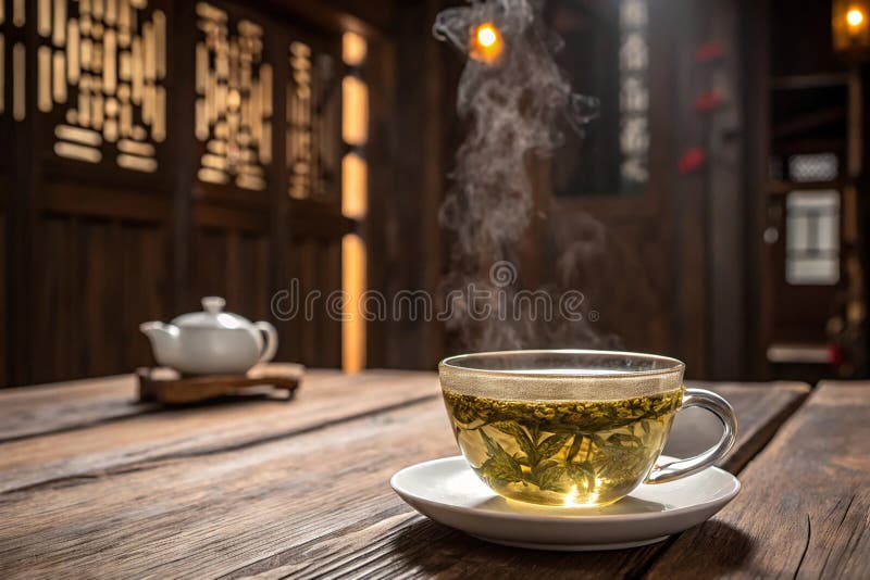 Fragrant Chinese Tea. on a Rustic Background Stock Photo - Image of ...