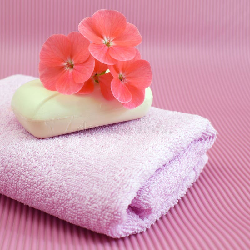 Fragrant flower soap. stock image. Image of handmade - 135175469
