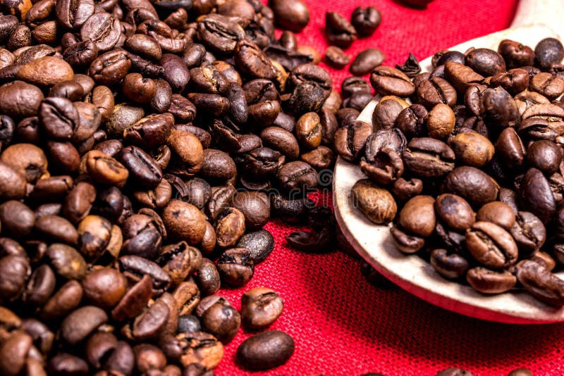 Fragrant Fried Coffee Beans Stock Image - Image of bean, board: 68891151