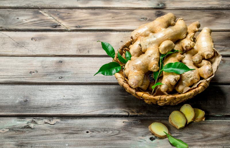 Ginger in basket stock image. Image of asian, aromatic - 66141799