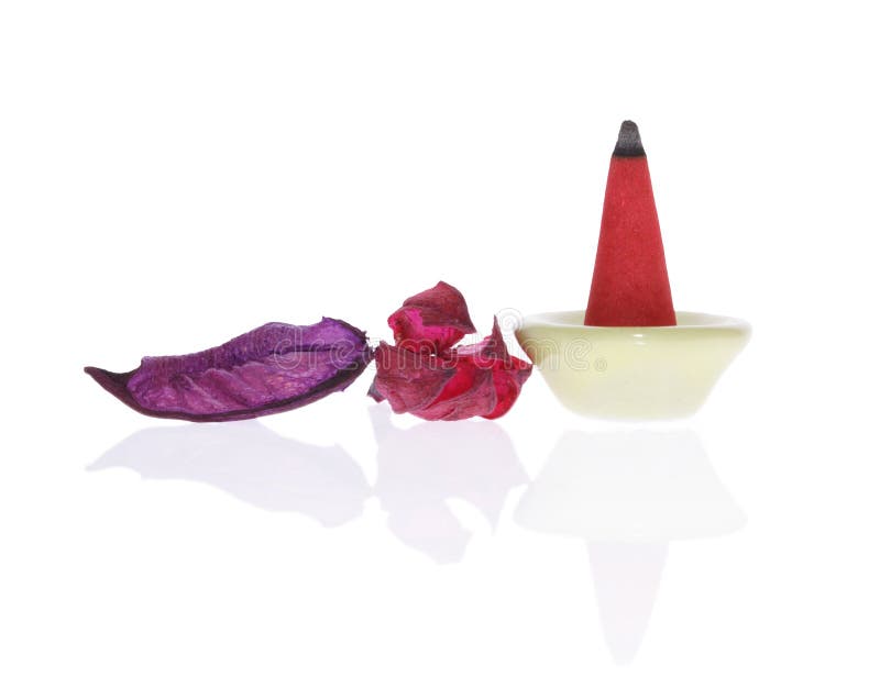 Fragrant Incense, Pebbles and Flower Stock Image - Image of pebble ...