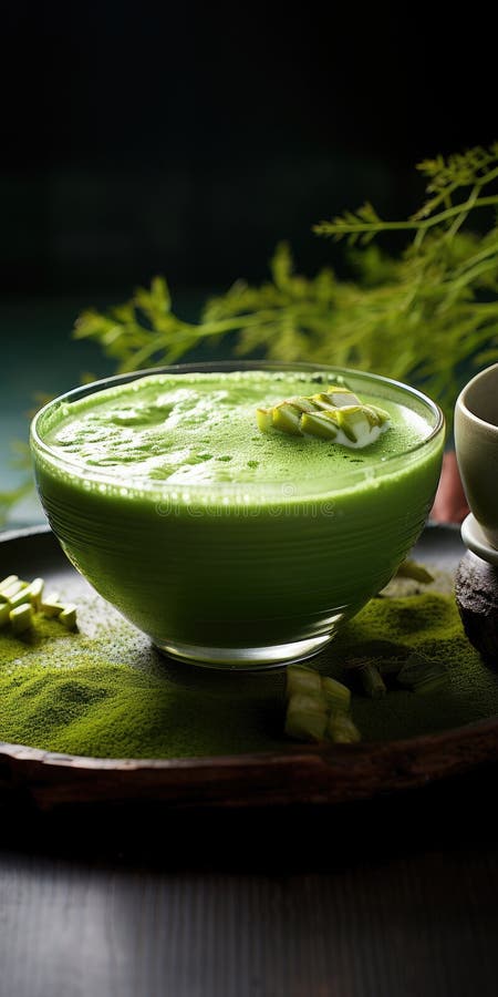 Fragrant Matcha Tea on the Table. Generative AI Stock Illustration ...