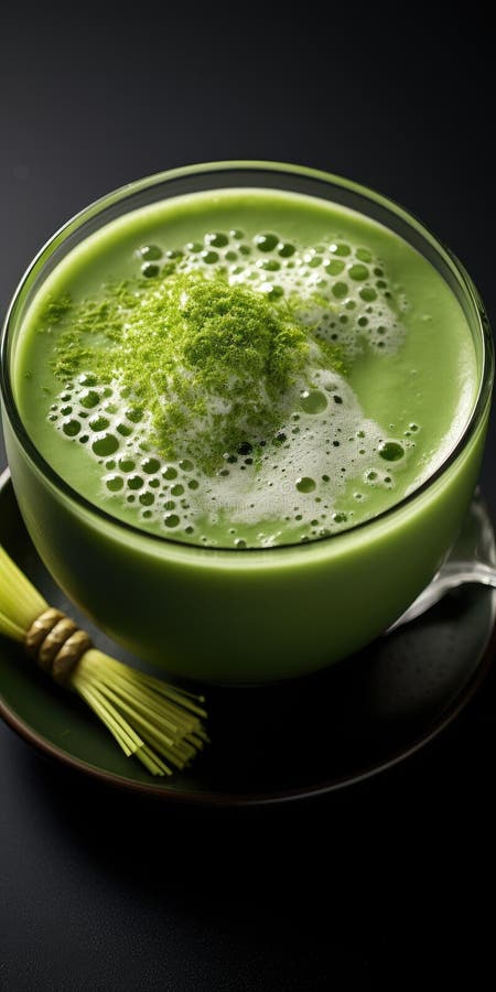 Fragrant Matcha Tea on the Table. Generative AI Stock Illustration ...