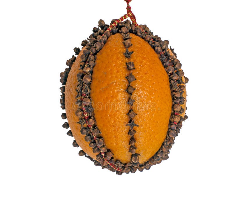 Fragrant Orange Pomander Studded with Clove Spice Stock Photo - Image ...