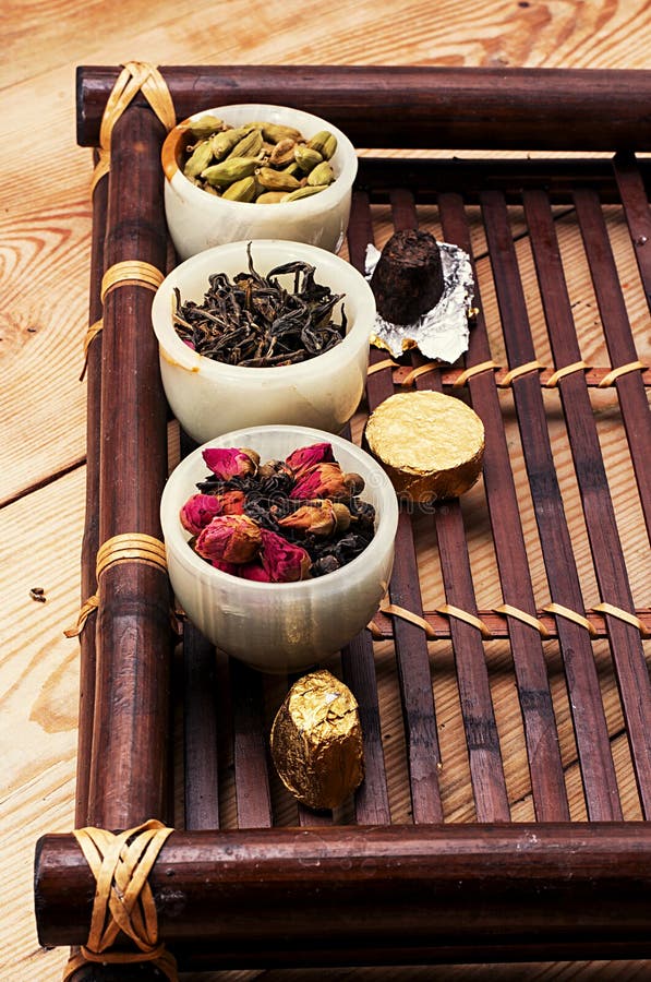 Fragrant tea leaves stock image. Image of green, herbal - 45542685