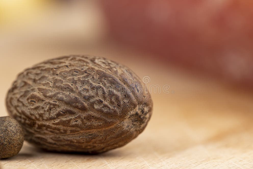 Fragrant Whole Nutmeg in the Kitchen Stock Image - Image of food, spice ...