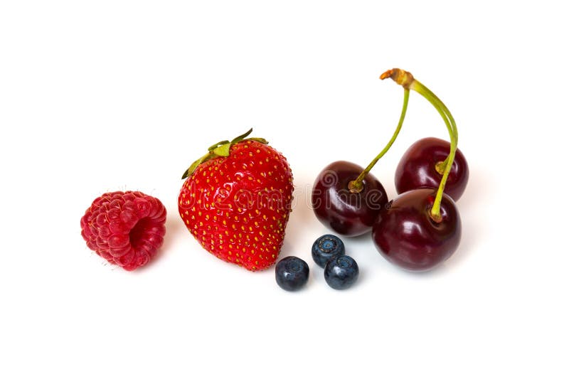 Fraise, Cerise, Framboise Et Myrtille Photo stock - Image du nutrition ...