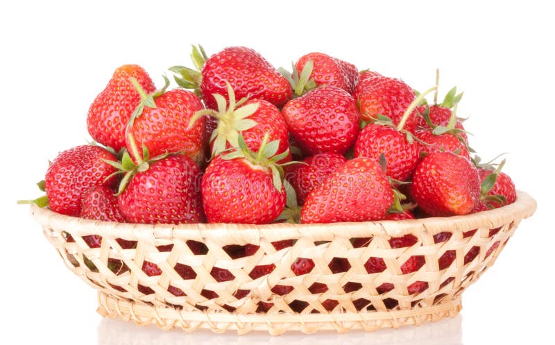 Fraise De Rouge De Panier De Fraises Photo stock - Image du sain, baies ...