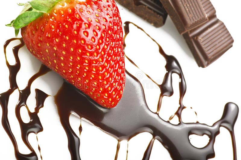 Fraise et chocolat image stock. Image du salubrité, chocolat - 21254879