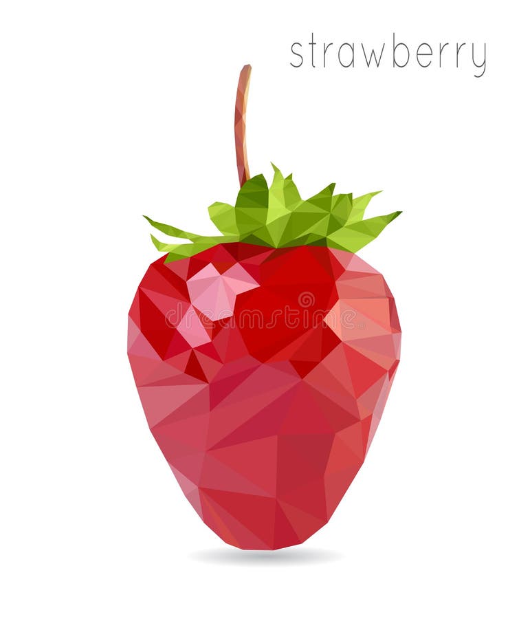 Illustration Polygonale De Fruit De Fraise Illustration de Vecteur ...