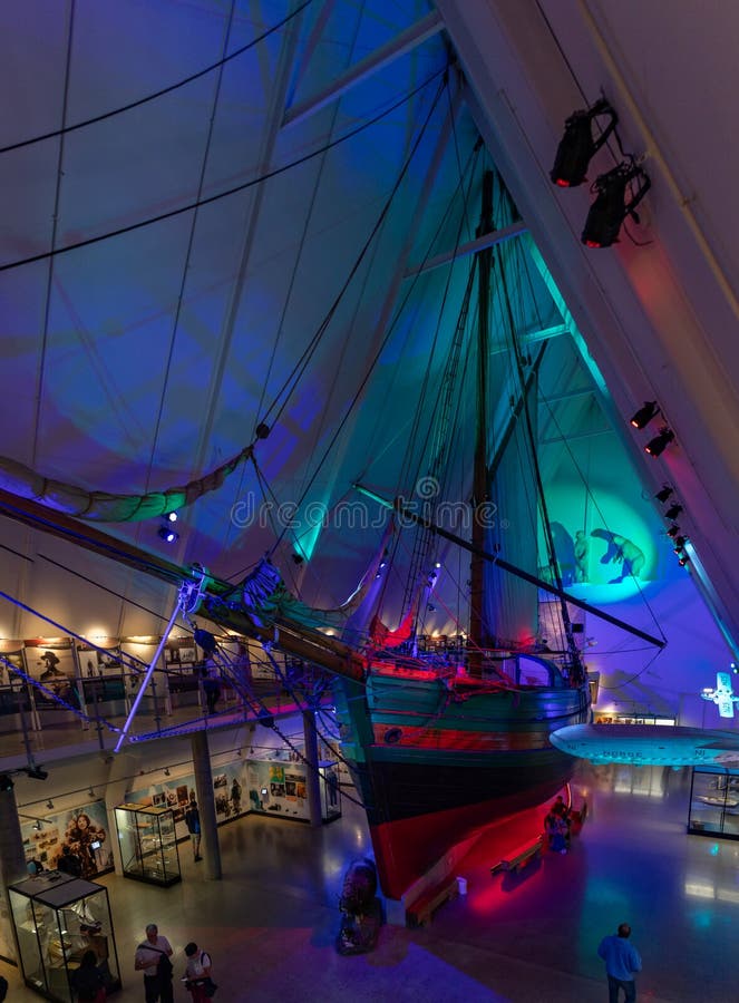 Fram Museum - Gjoa - Welcome Aboard Stock Photo - Image of gjoa, oslo ...