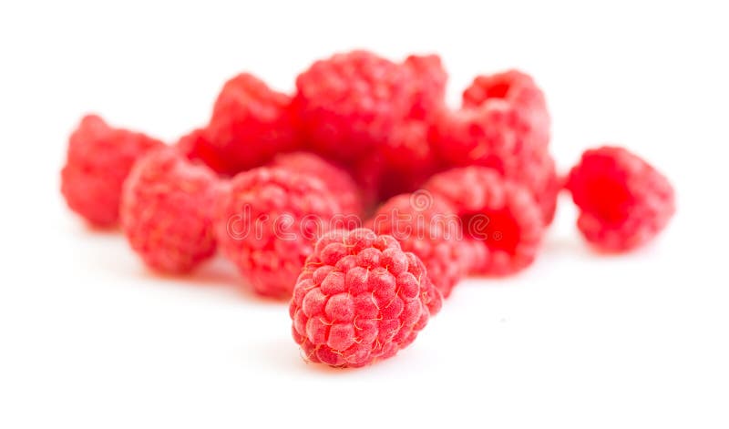 Framboise Rouge Mûre D'isolement Sur Le Fond Blanc Image stock - Image ...