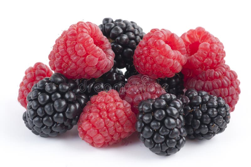 Frambozen en braambessen stock afbeelding. Image of velen - 20578749