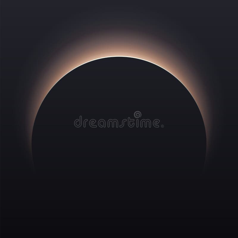 Black Geometric Abstraction. Dark Background. Solar Eclipse Stock ...